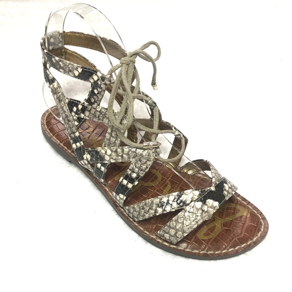 Sam Edelman | Shoes | New Sam Edelman Gladiator Python Print Sandals ...